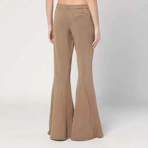 ENTIRE STUDIOS Cotton Flared Trousers - Brown
