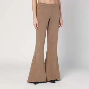 ENTIRE STUDIOS Cotton Flared Trousers - Brown