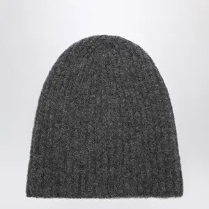 ROBERTO COLLINA Cashmere Ribbed Beanie - Grey