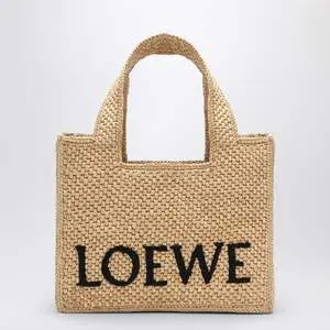 Loewe Small Raffia Tote Bag - Beige