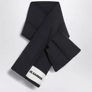 JIL SANDER Padded Scarf With Logo - Black