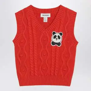 MINI RODINI Cable-Knit Slipover Purple