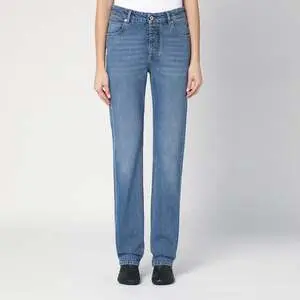 Bottega Veneta Jeans With Intrecciato Patch - Blue