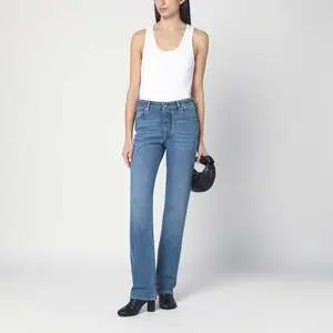 Bottega Veneta Jeans With Intrecciato Patch - Blue