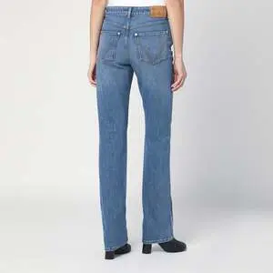 Bottega Veneta Jeans With Intrecciato Patch - Blue