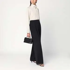 PATOU Striped Shirt With Scarf Collar - White