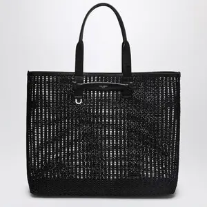 Dolce & Gabbana Adamo Woven Mesh Shopping Bag - Black