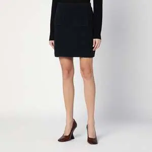 Bottega Veneta Bouclé Wool Blend Mini Skirt - Blue