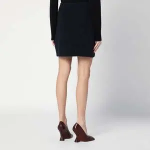 Bottega Veneta Bouclé Wool Blend Mini Skirt - Blue