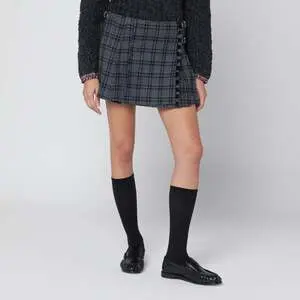 DURAZZI MILANO Checked Kilt Mini Skirt