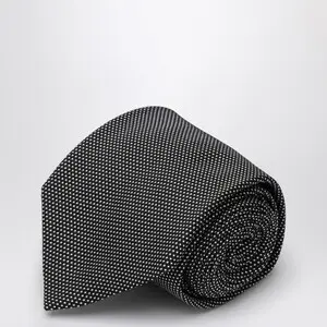 Destin Silk Polka Dot Tie - Black