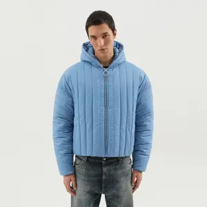 1989 STUDIO Quilted Cropped Down Jacket - Light Blue