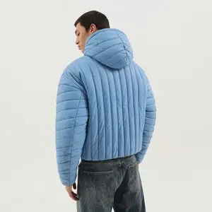 1989 STUDIO Quilted Cropped Down Jacket - Light Blue