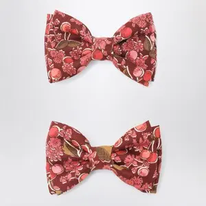 Bonpoint Hair Clips With Bows - Red