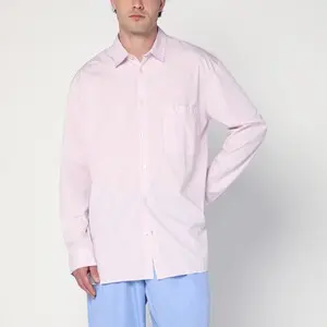 TEKLA Striped Pyjama Shirt - Pink