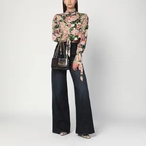 Chloé Floral Print Jersey Wool Sweater