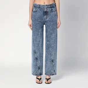 Alaïa Twisted Stonewashed Denim Jeans