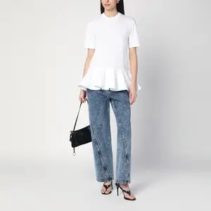 Alaïa Twisted Stonewashed Denim Jeans
