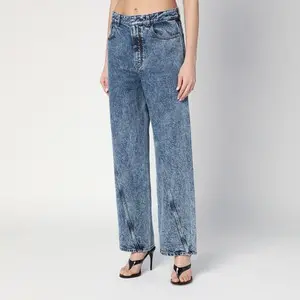 Alaïa Twisted Stonewashed Denim Jeans