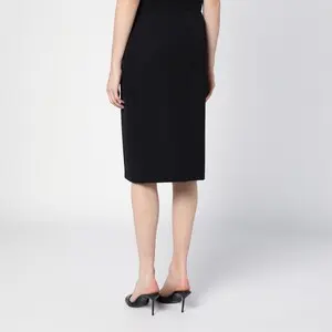 Givenchy Wool Midi Skirt With Metal Button