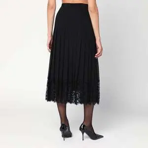 Dolce & Gabbana Midi Skirt In Chiffon And Lace