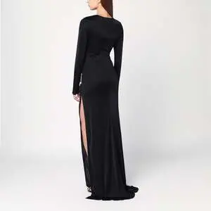 Giuseppe Di Morabito Long Dress With Brooch Detail - Black