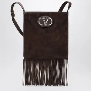 Valentino Garavani Nellcôte Suede Shoulder Bag - Brown