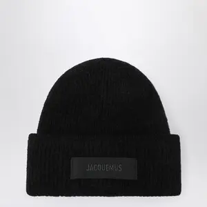 Jacquemus Ribbed Wool-blend Beanie - Black
