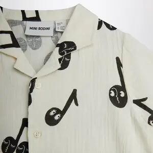 MINI RODINI Shirt With Musical Notes