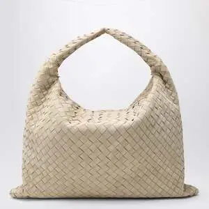 Bottega Veneta Large Suede Shoulder Bag - Beige
