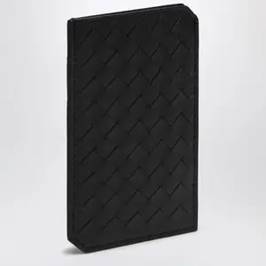 Bottega Veneta Intrecciato Vertical Card Holder - Black