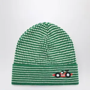 BOBO CHOSES Striped Beanie - Green
