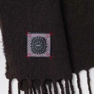 Destin Ebony Wool And Cahsmere Scarf - Brown