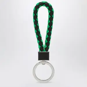 Bottega Veneta Intrecciato Leather Keyring - Green
