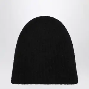 ROBERTO COLLINA Cashmere-silk Blend Ribbed Beanie - Black