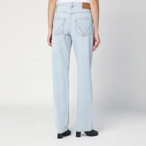 Bottega Veneta Light Denim Jeans With Intrecciato Patch