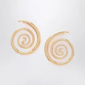 PANCONESI Spiral Serpent Hoop Earrings - Metal
