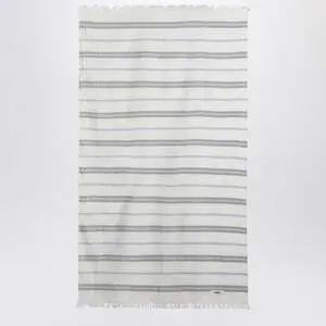 TEKLA Beach Towel With Striped Pattern - White