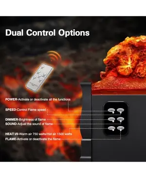 COWSAR 20" Freestanding Electric Fireplace Insert Log Set