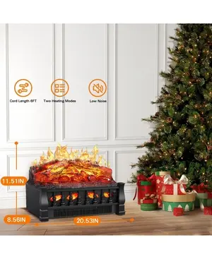COWSAR 20" Freestanding Electric Fireplace Insert Log Set