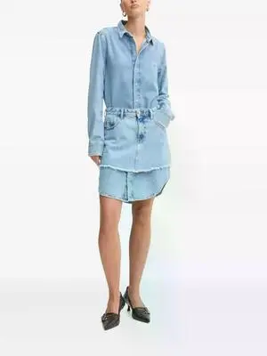 DIESEL Buttoned Long-sleeve Mini Dress