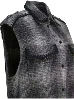GOLDEN GOOSE Checked Mini Dress - Grey