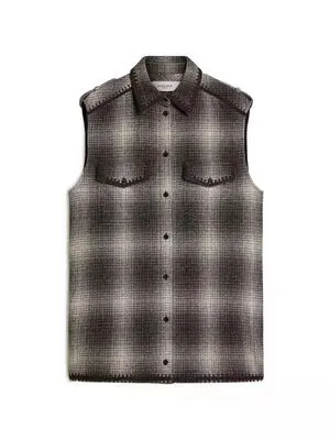 GOLDEN GOOSE Checked Mini Dress - Grey