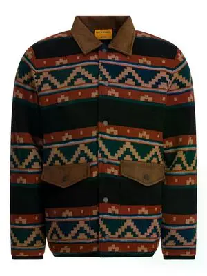 Guest In Residence Patterned Corduroy-collar Jacket