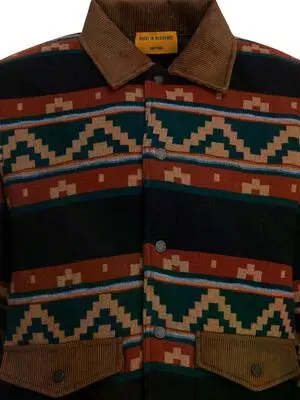 Guest In Residence Patterned Corduroy-collar Jacket