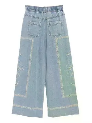 Aje Lotus Embroidered Jeans