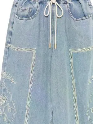 Aje Lotus Embroidered Jeans
