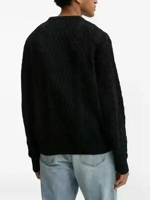 Dickies Cable-knit Crew-neck Sweater - Black