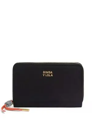 Bimba Y Lola Medium Logo-lettering Wallet - Black