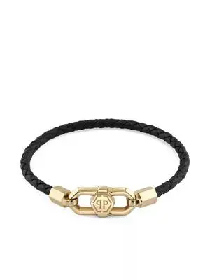 Philipp Plein Plein Edge Braided Bracelet - Black